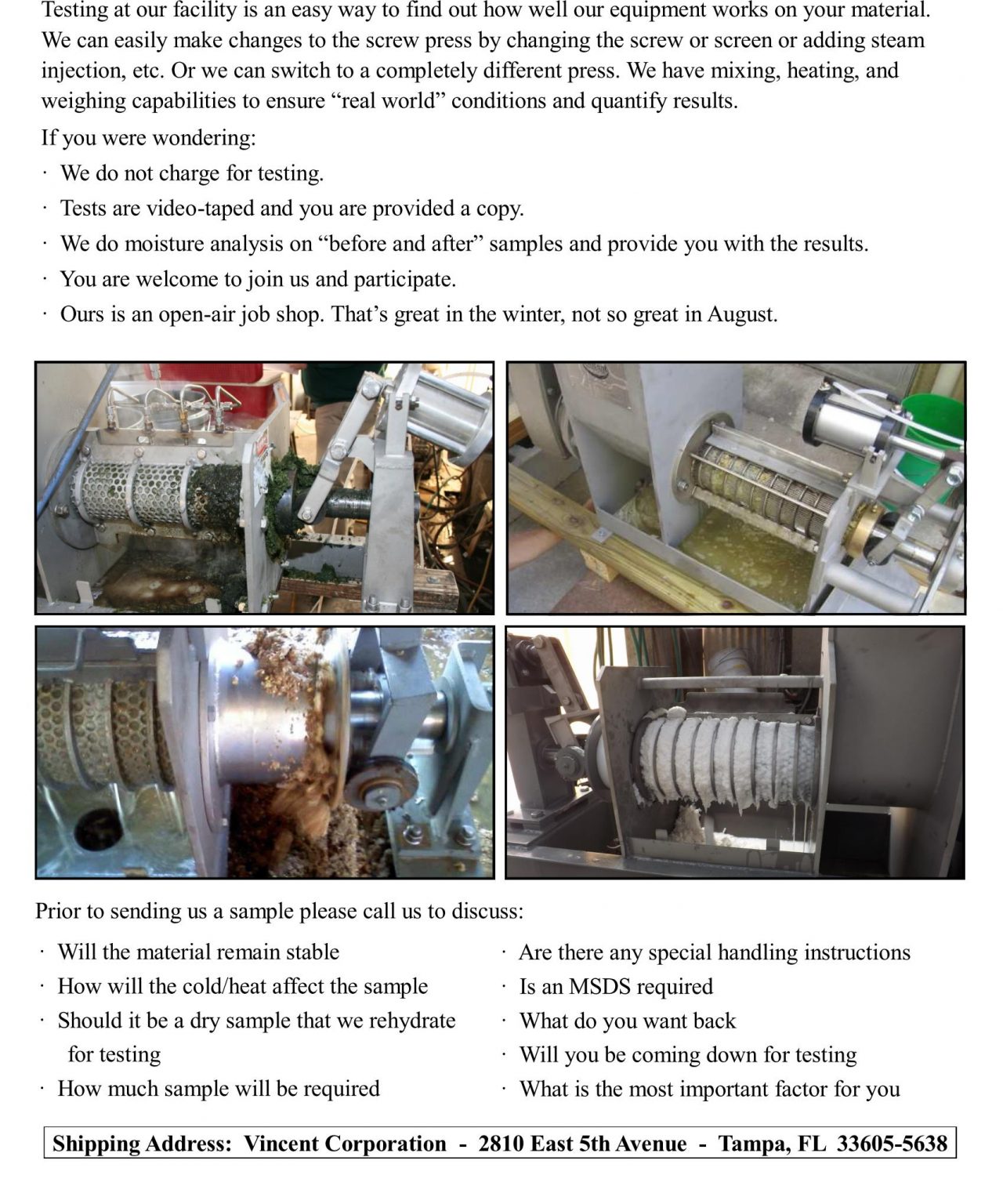 Laboratory Testing | Vincent Corp