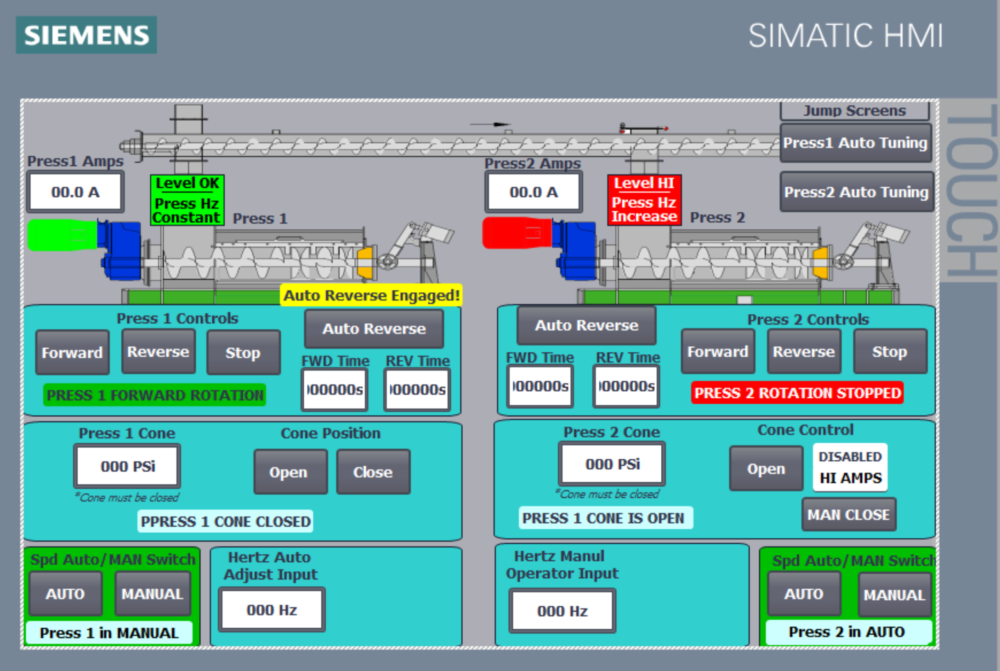 Automation of a Dual Screw Press System | Vincent Corp